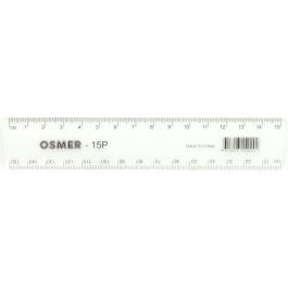 OSMER 15CM PLASTIC RULER - CLEAR - 15P