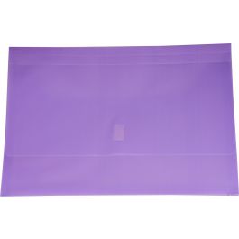 PLASTIC DOCUMENT WALLETS - FOOLSCAP - PURPLE - DWF05