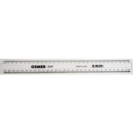 OSMER ECONOMY 30CM/300MM PLASTIC RULER - CLEAR - PACK OF 24 - 300P